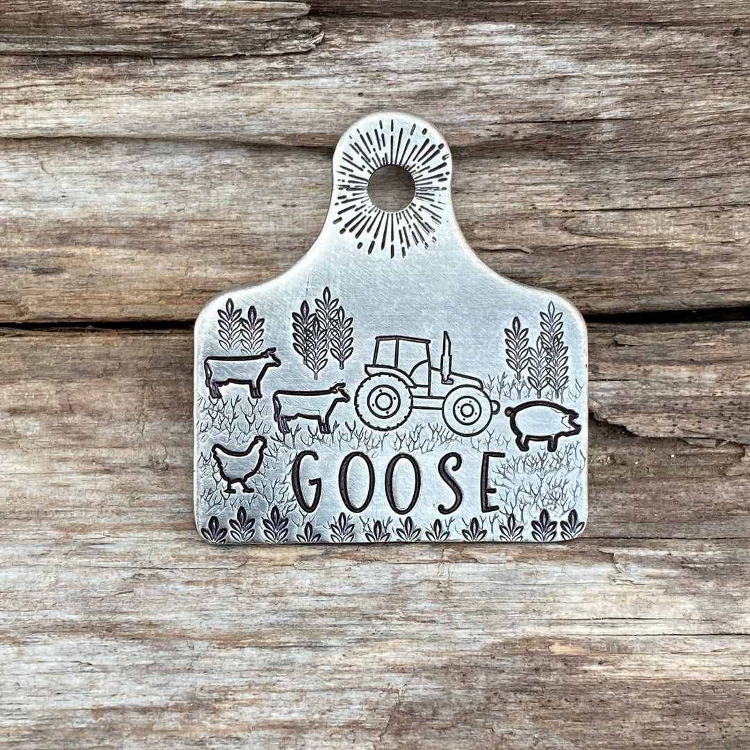 Dog Tag, Dog Tag for Dogs, Tractor Dog ID, Special Cut Cow Tag, Sheep ...