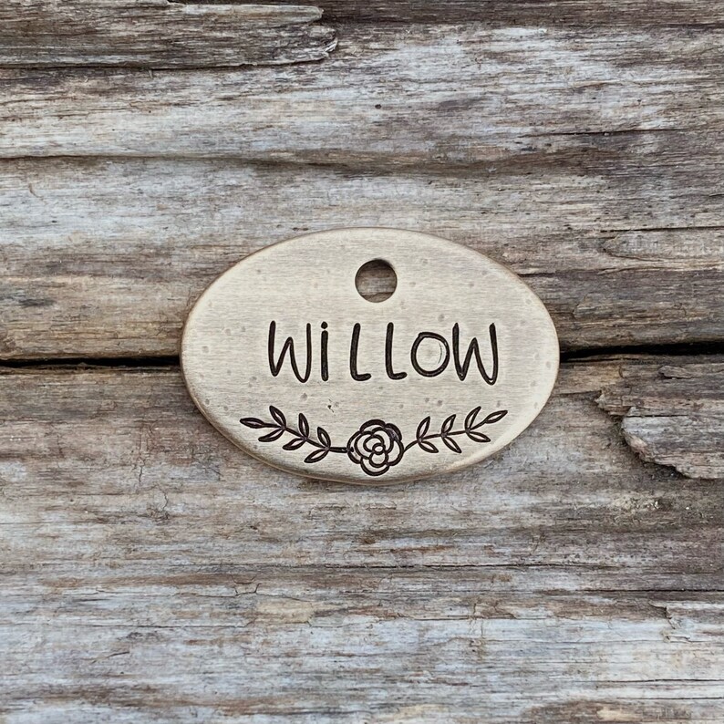 Mini Dog Tag Dog Tags for Dogs Oval Dog Tag Personalized | Etsy