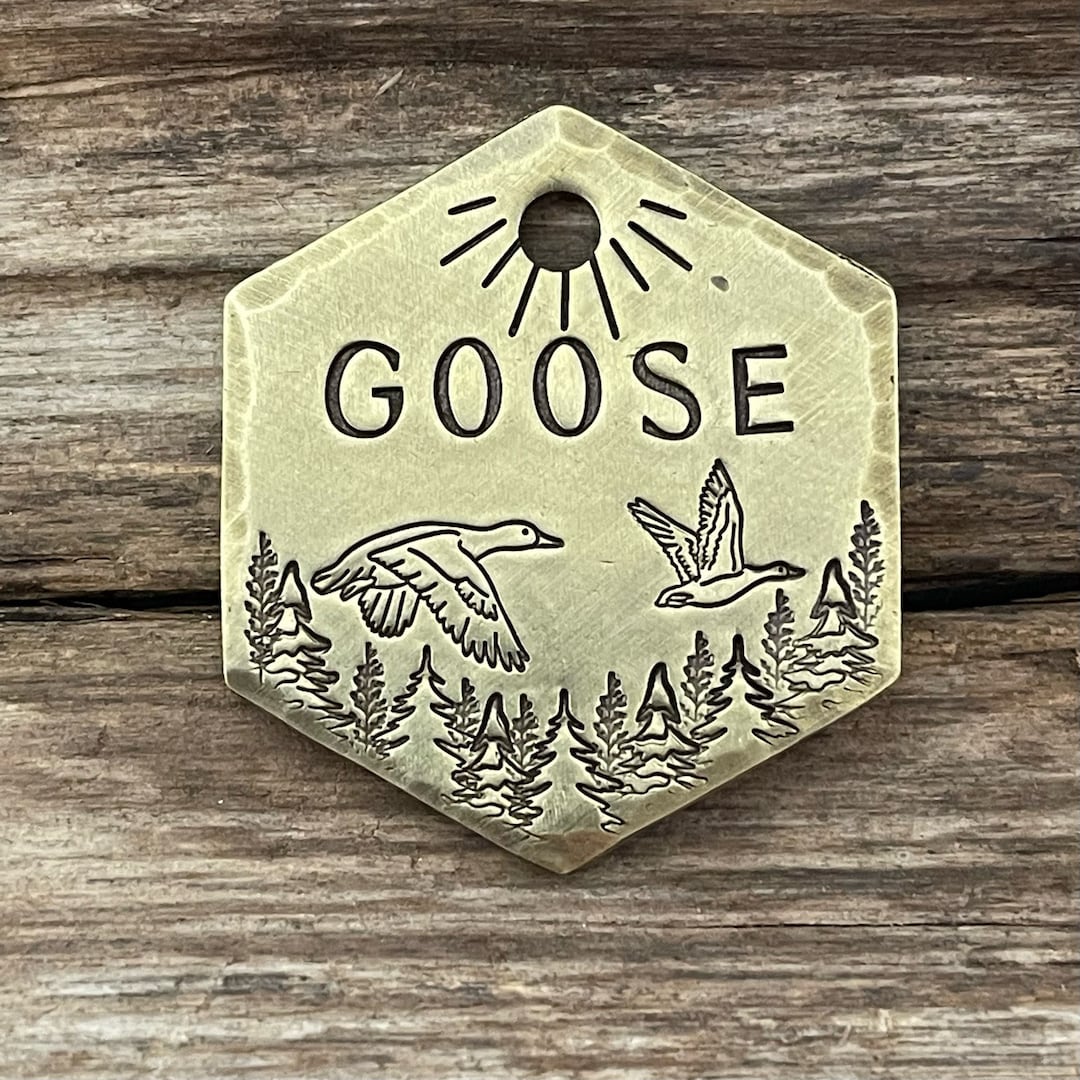 Goose Dog Tag, Dog Tags for Dogs, Pet Id Tag, Personalized, Custom ID ...