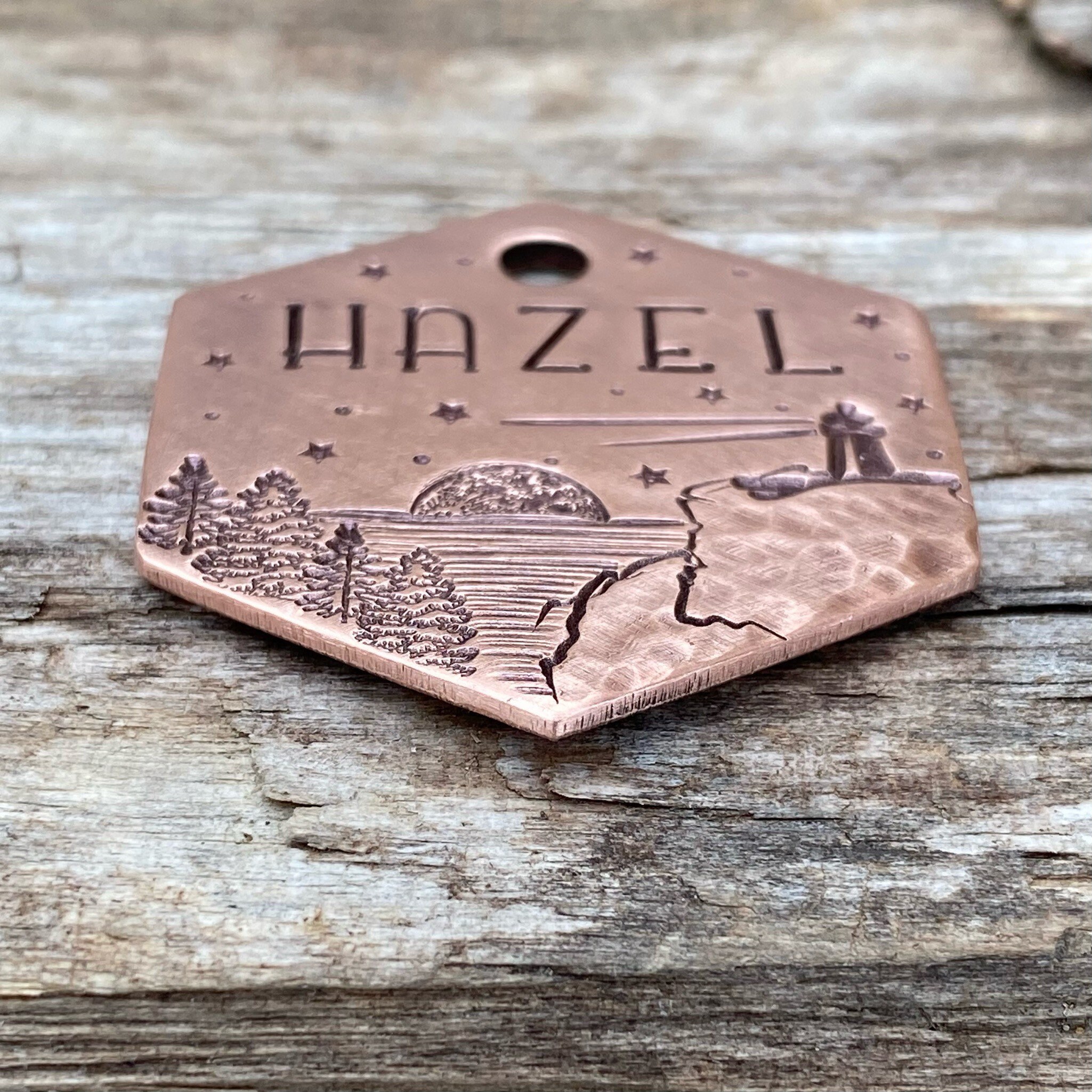 Dog Tags Dog Tags for Dogs Moonlit Harbor Dog Tag With | Etsy