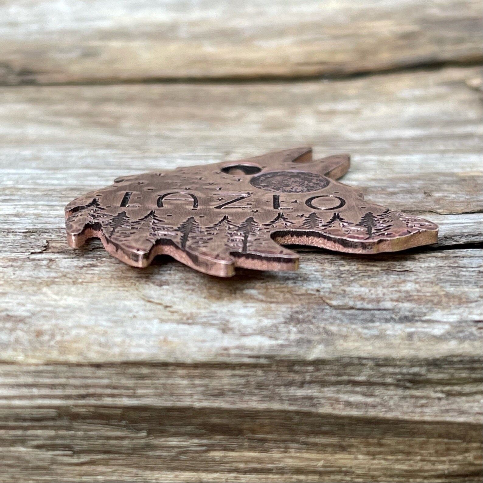 Wolf Dog Tag Dog Tag for Dogs Hand Stamped Dog Tag - Etsy