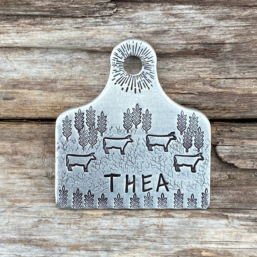 Cow Herd Dog Tag, Dog Tag for Dogs, Cow Tag, Personalized Pet ID ...