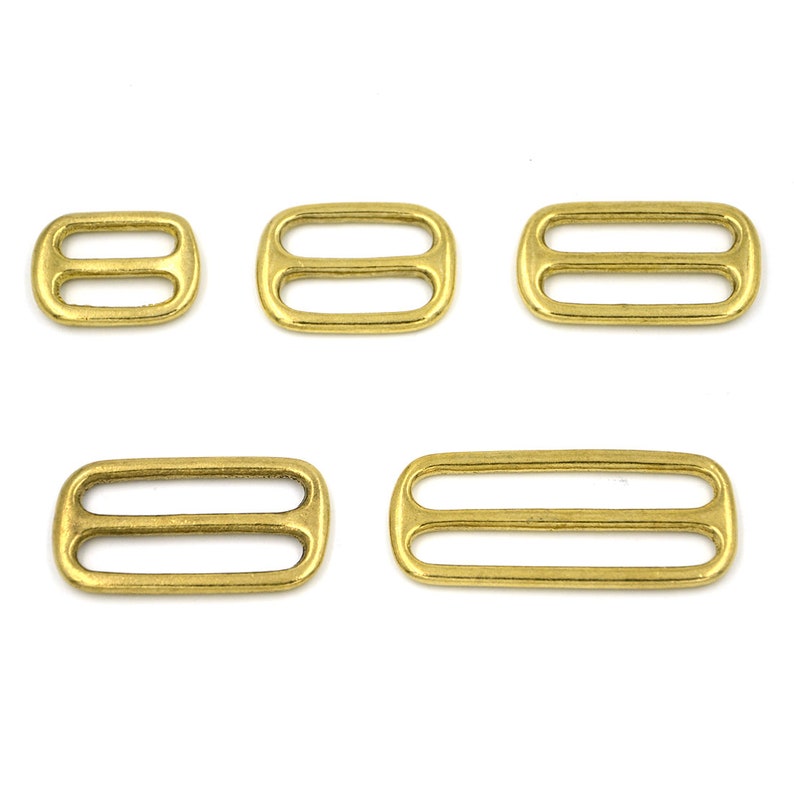 5 Size Metal Round Slide Strap Webbing Metallic Brass Hardware | Etsy