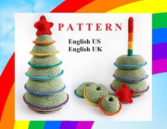 Stacking Christmas Tree Crochet Pattern Montessori Supplies | Etsy
