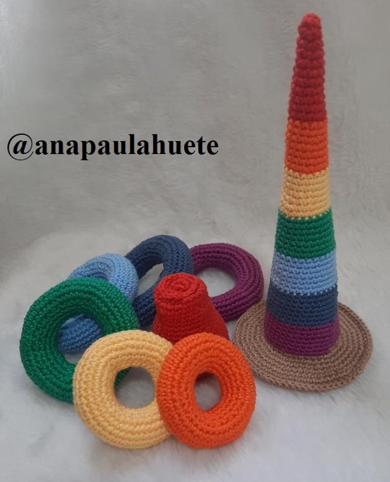 Crochet Pattern Montessori Rainbow Pyramid Stack Toy Pattern - Etsy