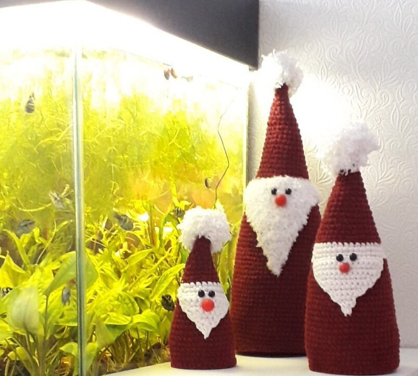 Crochet Pattern Christmas Santa Claus Figurines , Crochet Pattern ...
