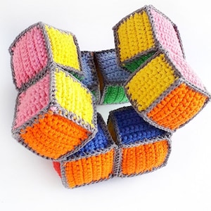 Crochet Pattern Set 3 in 1 Montessori Infinity Cube | Fidget Toy ...