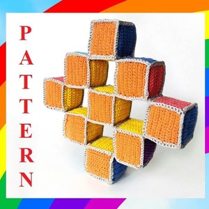 Crochet Pattern Montessori Infinity Cube 2 Fidget Toy Crochet Pattern ...