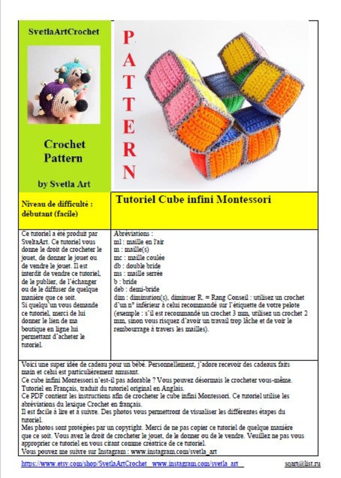 Crochet Pattern Montessori Infinity Cube Fidget Toy Crochet - Etsy