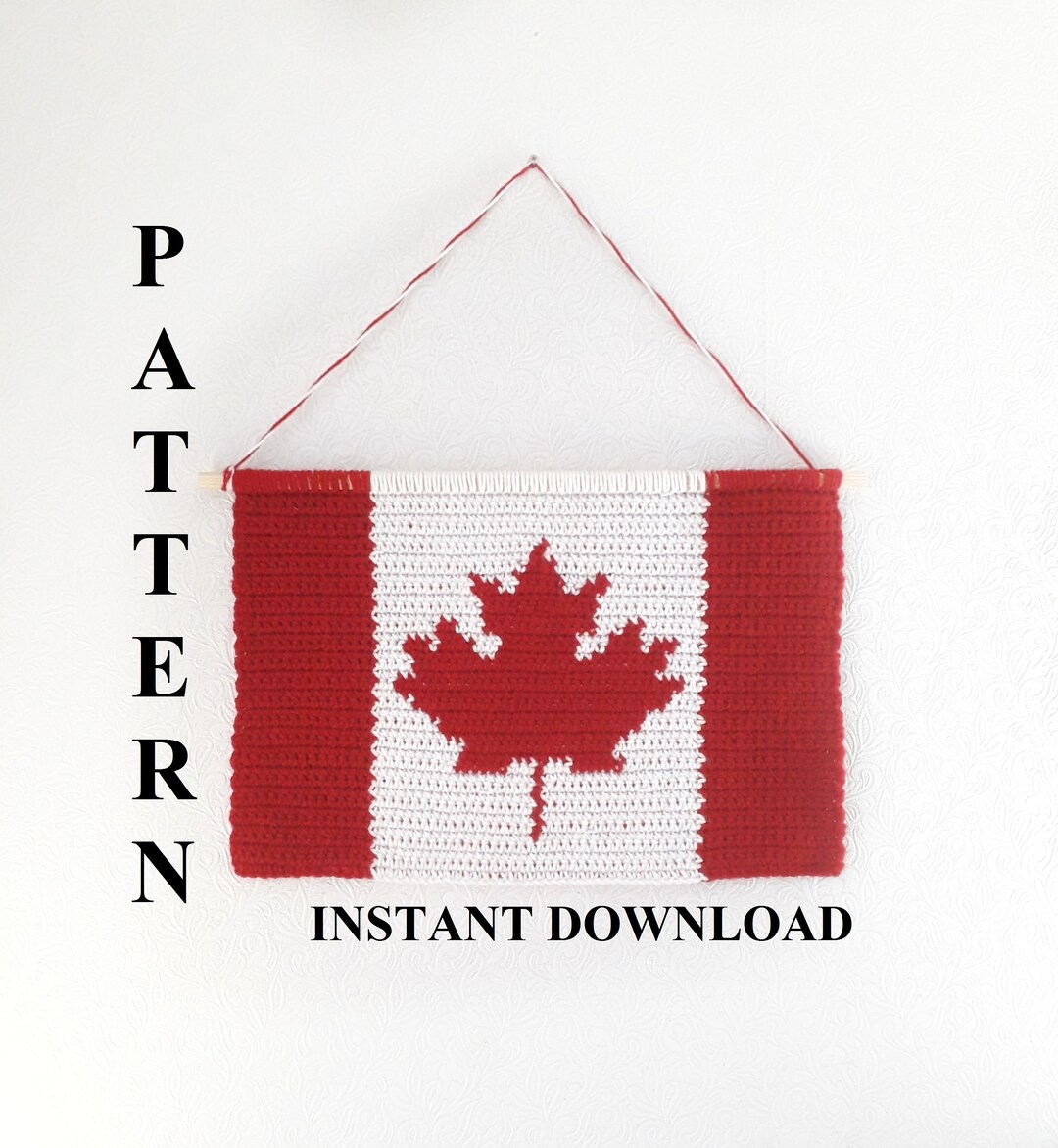 Crochet Pattern Flag of Canada - Wall Hanging Decor Pattern - Etsy Canada