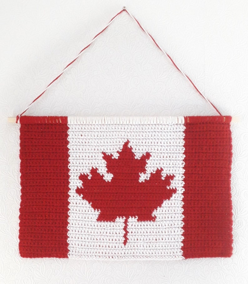 Crochet Pattern Flag of Canada - Wall Hanging Decor Pattern - Etsy Canada