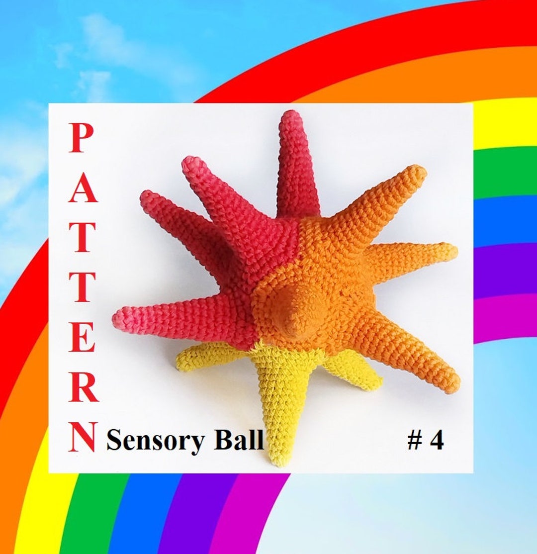 Crochet Pattern Sensory Ball, Montessori Baby Silent Toy #4 - Etsy