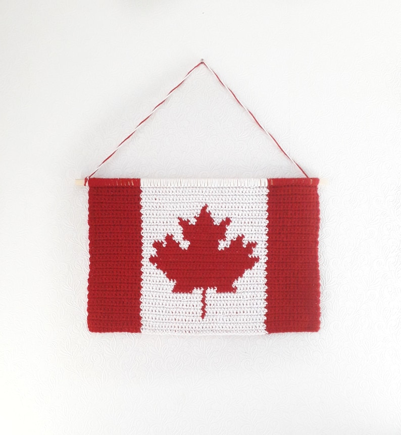 Crochet Pattern Flag of Canada - Wall Hanging Decor Pattern - Etsy
