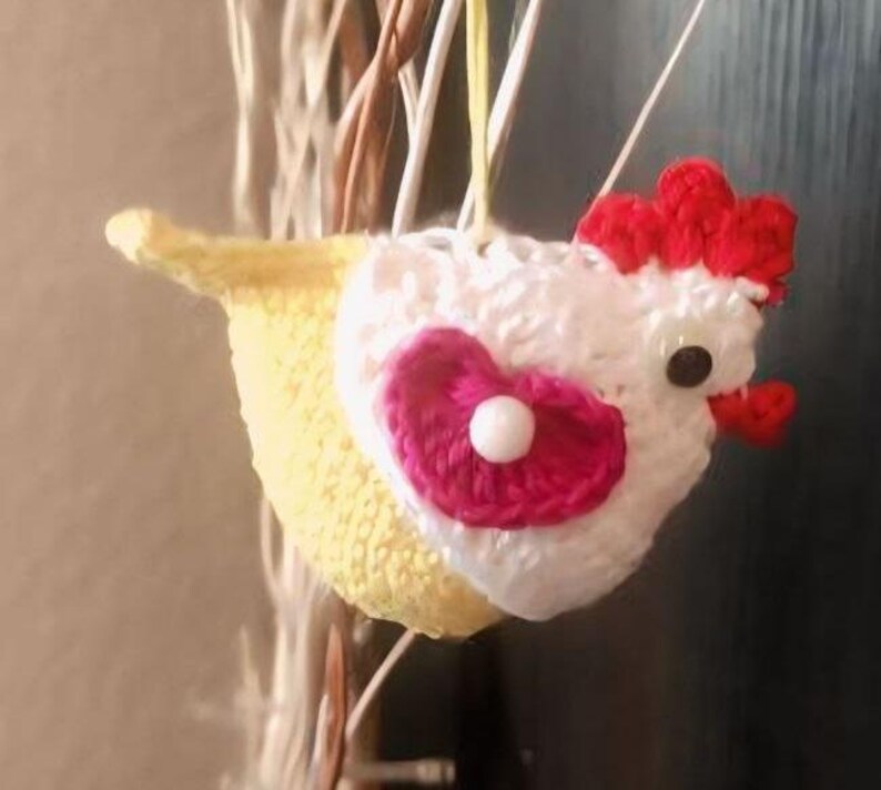 English Crochet Pattern No Sew Easter Hen, Wall Hanging Easter Decor ...