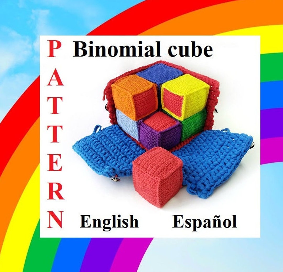 Crochet Pattern Montessori Binomial Cube Crochet Pattern Tangle Toy ...