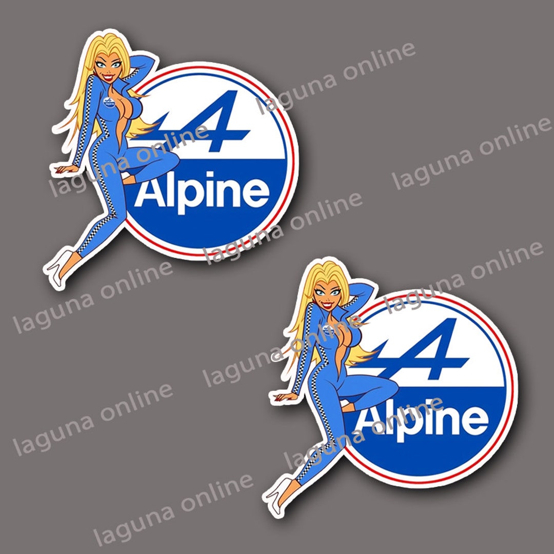 Alpine Pinupgirl Logo Gloss Weatherproof Decal Sticker - Etsy