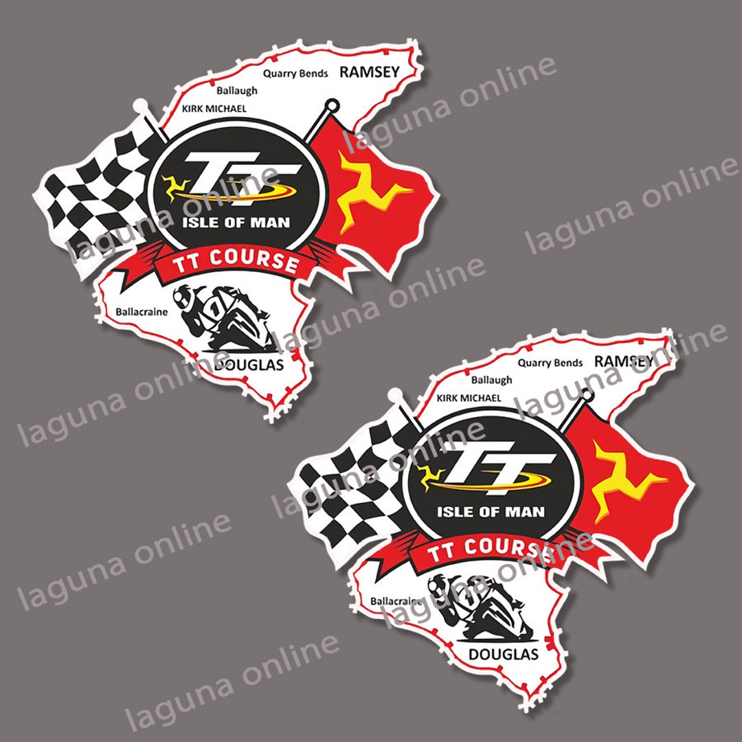 Isle of Man TT 2 Logo Gloss Weatherproof Decal Sticker 1 - Etsy