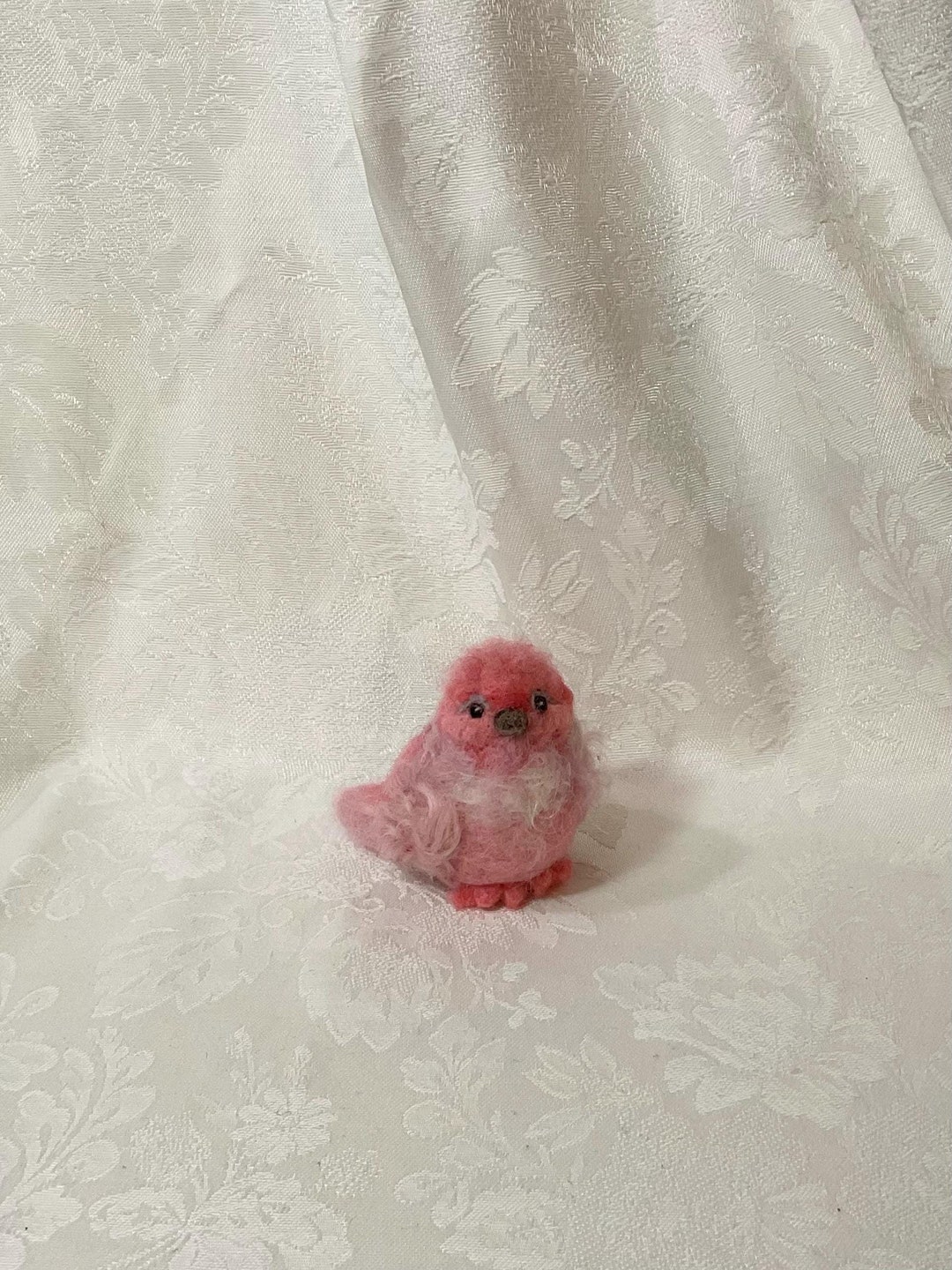 3 Chubby Little Lovebird Needle Felted Fat Bird of Hand Dyed Farm Wool ...