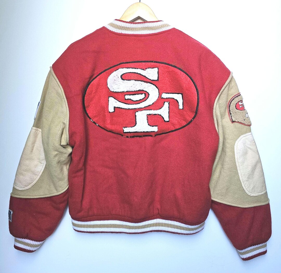 Vintage 90s San Francisco 49ers Wool Letterman Jacket - Men's Medium - Etsy