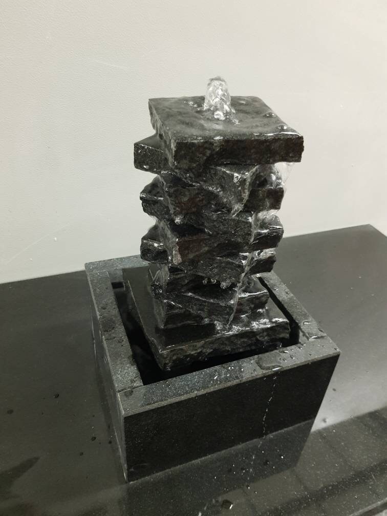 Black Granite Split-face Edge Water Feature - Etsy