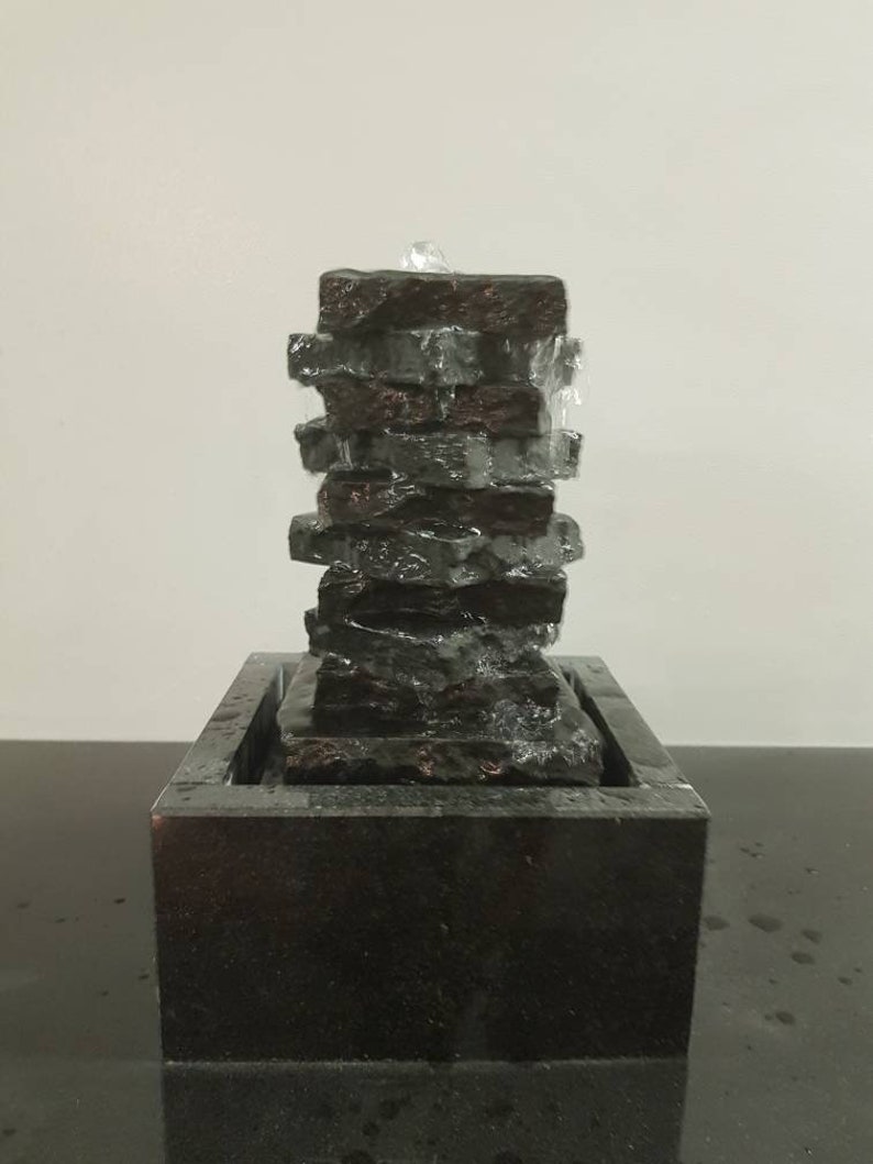 Black Granite Split-face Edge Water Feature - Etsy