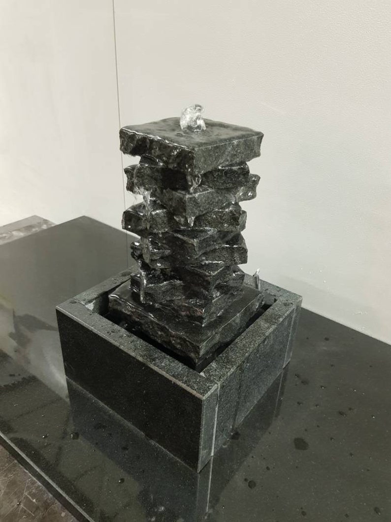 Black Granite Split-face Edge Water Feature - Etsy