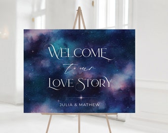 Welcome Galaxy Sign - Etsy