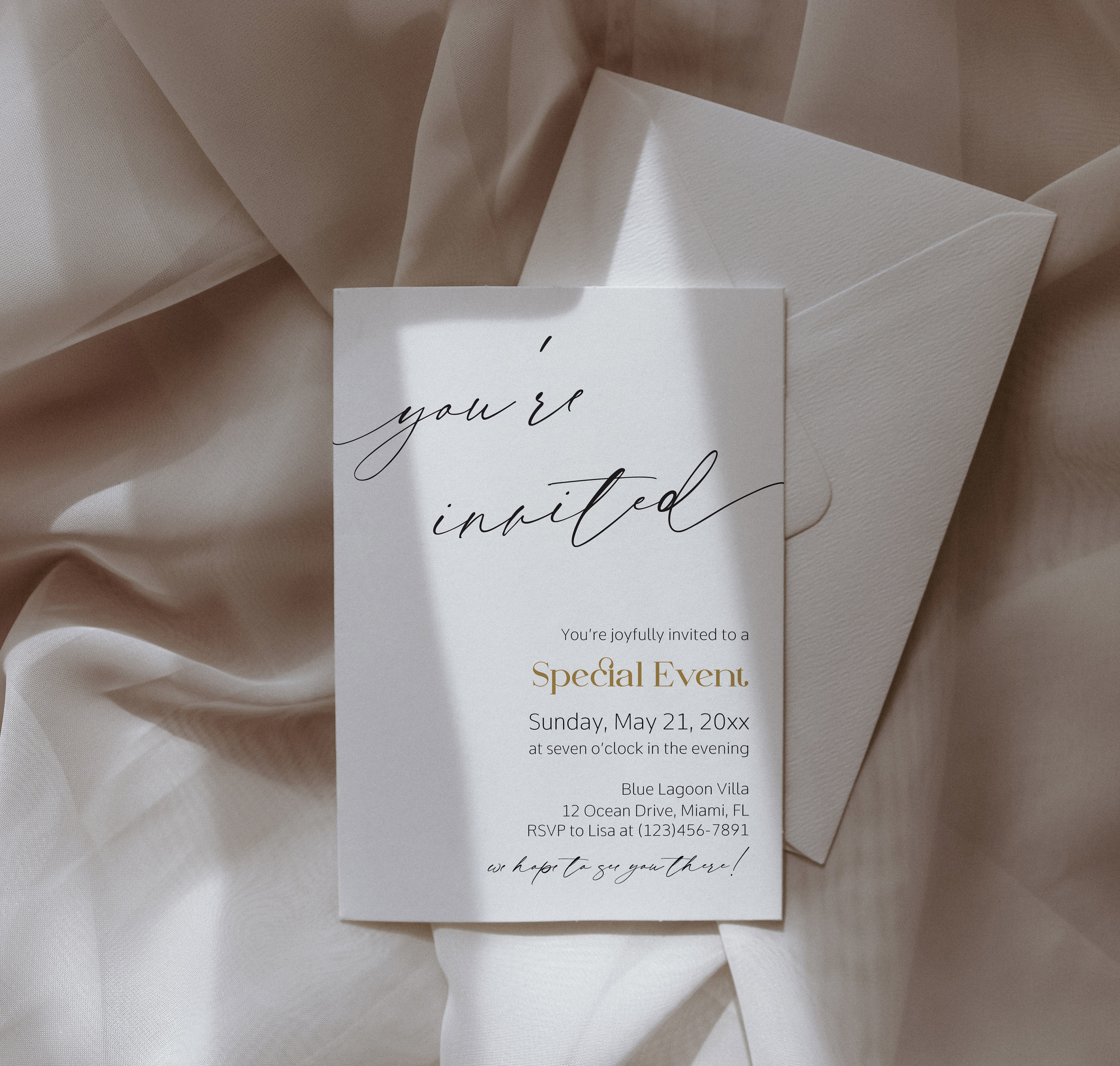 You're Invited Minimalist Invitation Simple Classic - Etsy