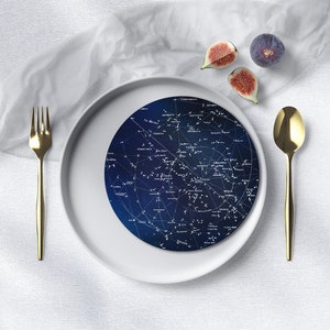 Star Map Menu, Zodiac Constellations, Round Menu Template, Blue Sky ...