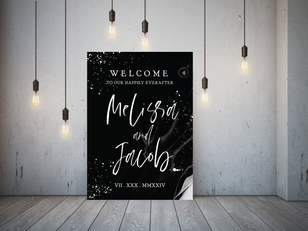Grunge Love Welcome Sign, Dark Moody Wedding Sign, Grunge Wedding Décor ...