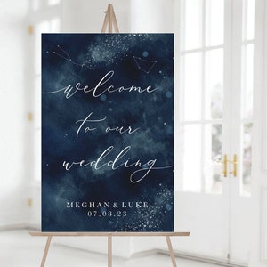 Celestial Zodiac Welcome Sign, Wedding Sign, Astrology Welcome Sign ...