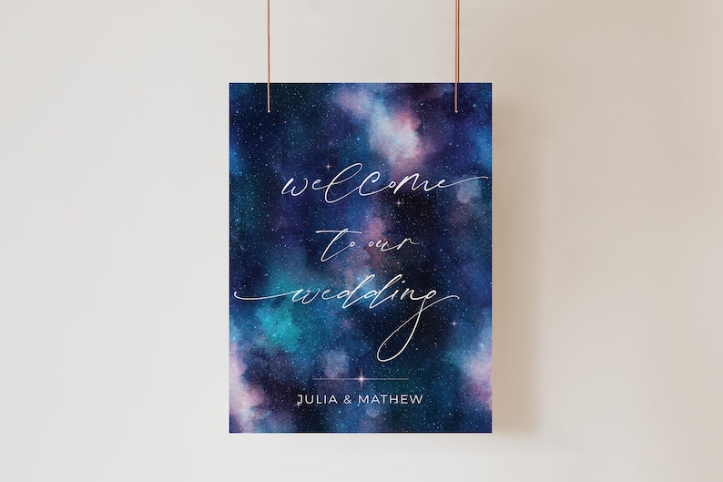 Cosmic Welcome Sign Zodiac Astronomy Sign Galactic Welcome - Etsy