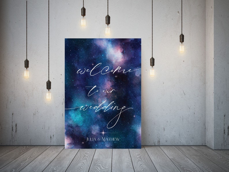 Cosmic Welcome Sign, Zodiac Astronomy Sign, Galactic Welcome, Space ...