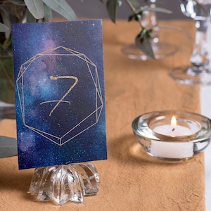 Cosmic Table Number, Elegant Galactic Theme, Star Constellations ...