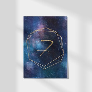 Cosmic Table Number, Elegant Galactic Theme, Star Constellations ...