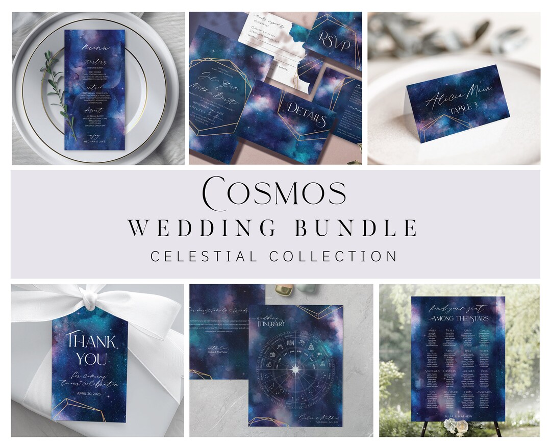 Cosmic Wedding Bundle Galactic Wedding Décor Space Wedding - Etsy