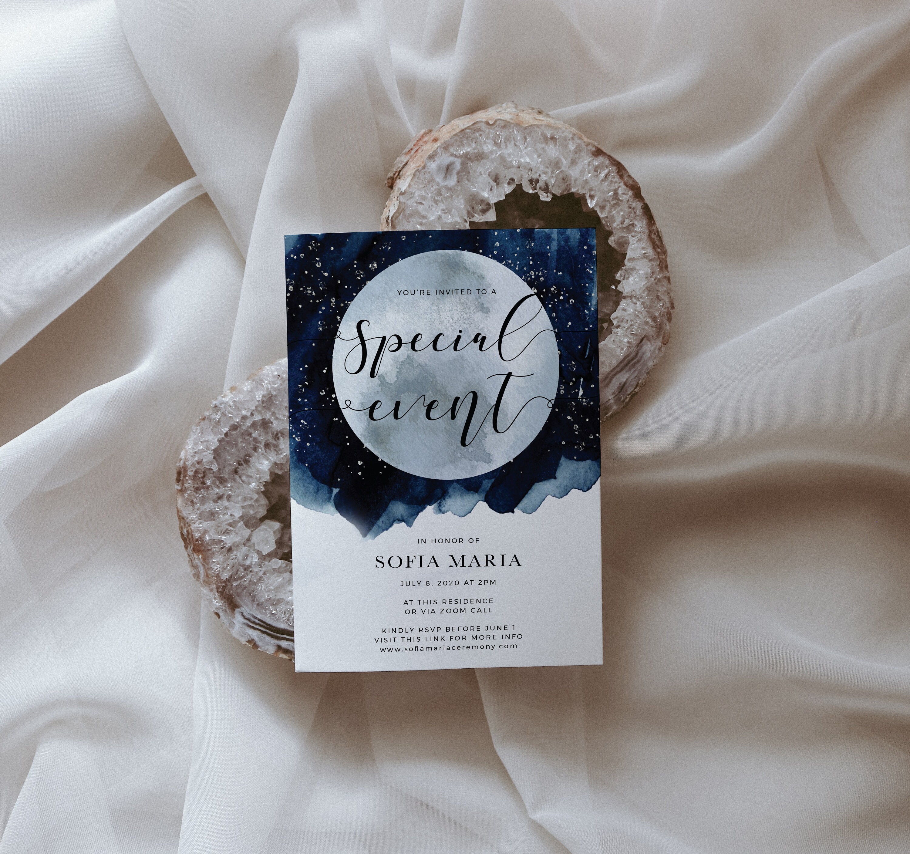 Moon Event Invitation Celestial Theme Moon Goddess Theme - Etsy