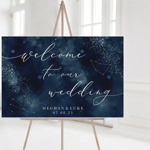 Celestial Zodiac Welcome Sign, Wedding Sign, Astrology Welcome Sign ...