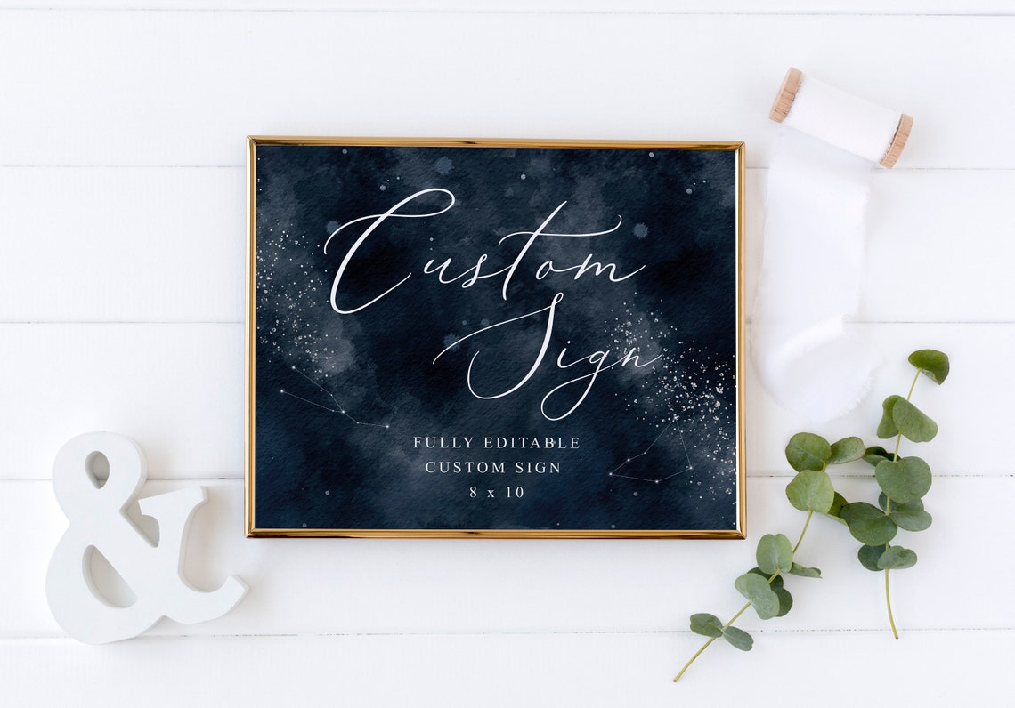 Celestial Custom Sign, Zodiac Theme Sign, Star Constellations ...