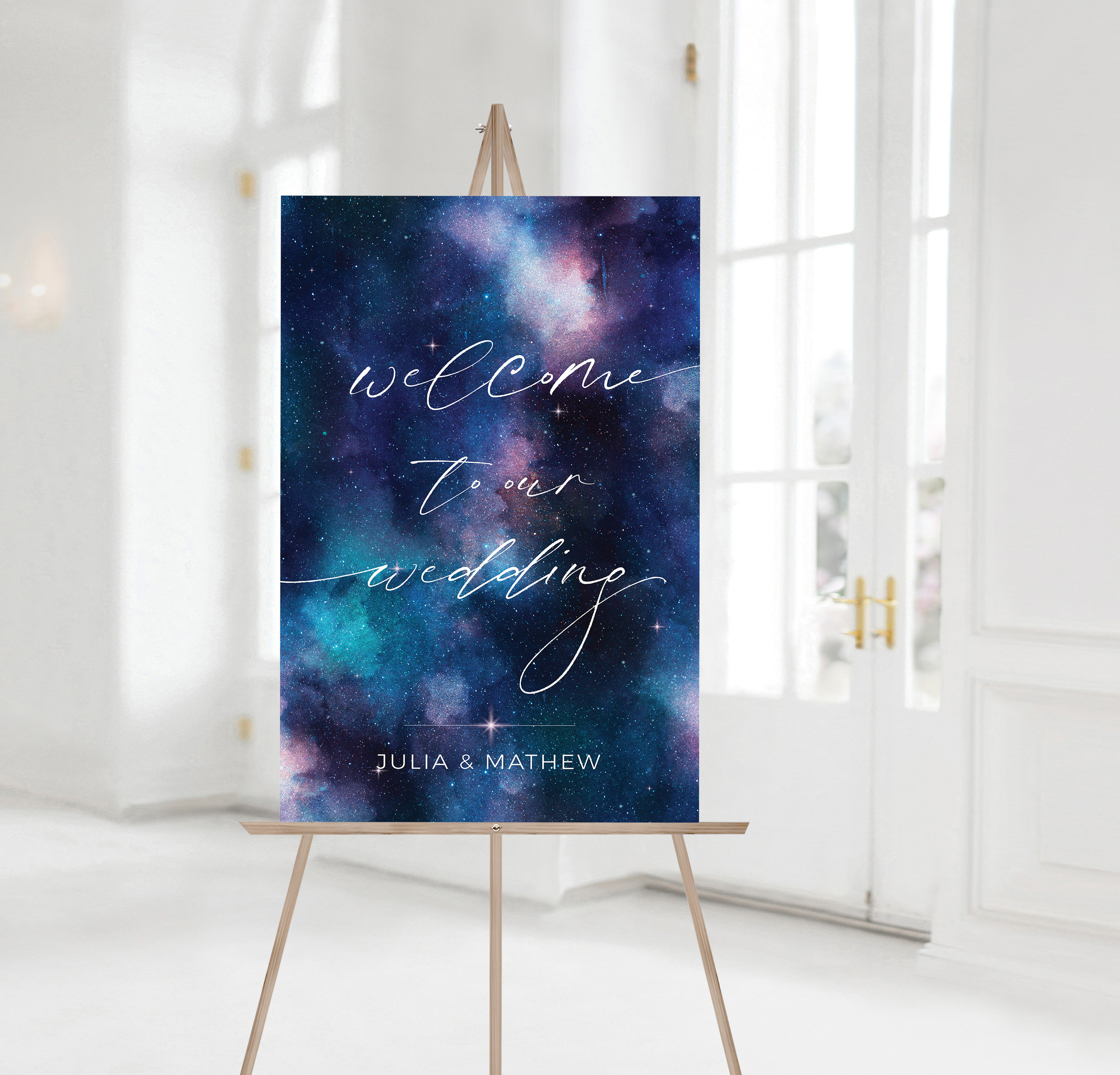 Cosmic Welcome Sign, Zodiac Astronomy Sign, Galactic Welcome, Space ...