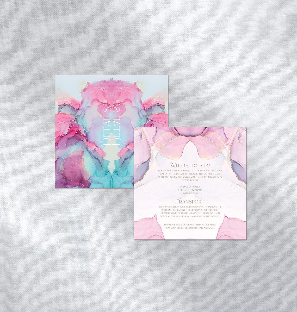 Inkblot Wedding Invitation Suite, Watercolor Wedding Invitation ...