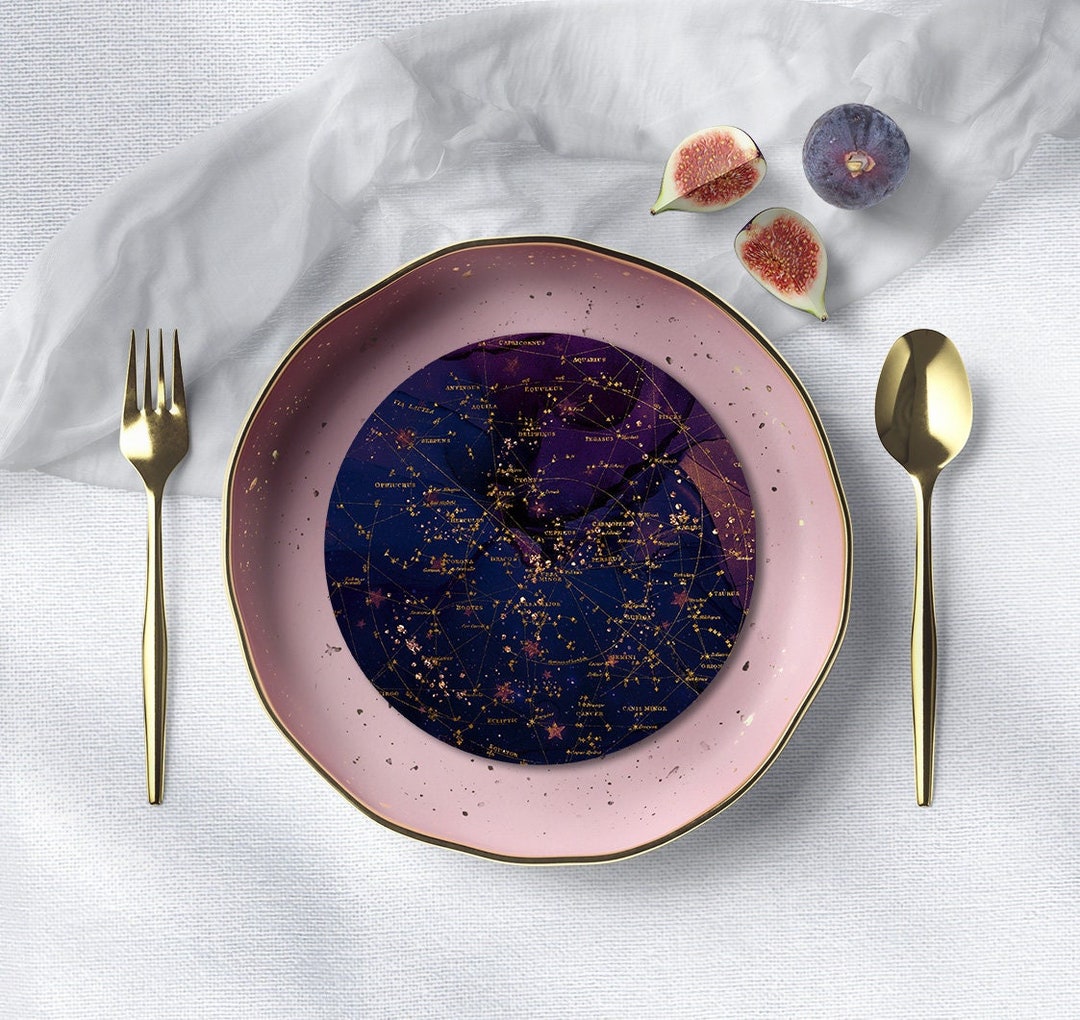 Star Map Menu, Zodiac Constellations, Round Menu Template, Night Sky ...