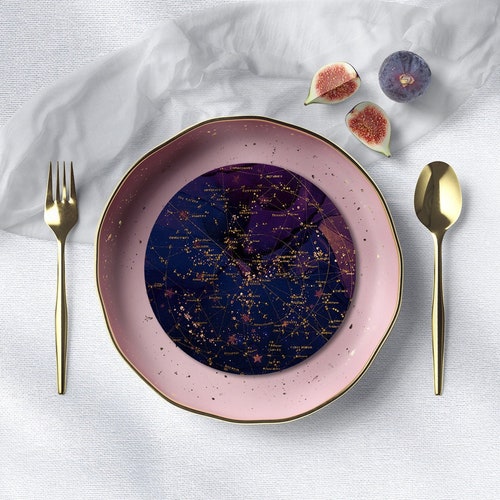 Star Map Menu Zodiac Constellations Round Menu Template - Etsy