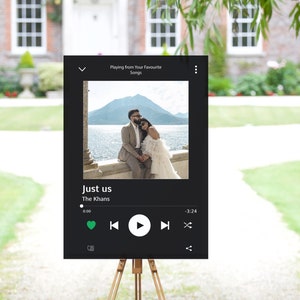 Spotify Wedding Sign, Personalized Welcome Sign, Creative Wedding Signs ...