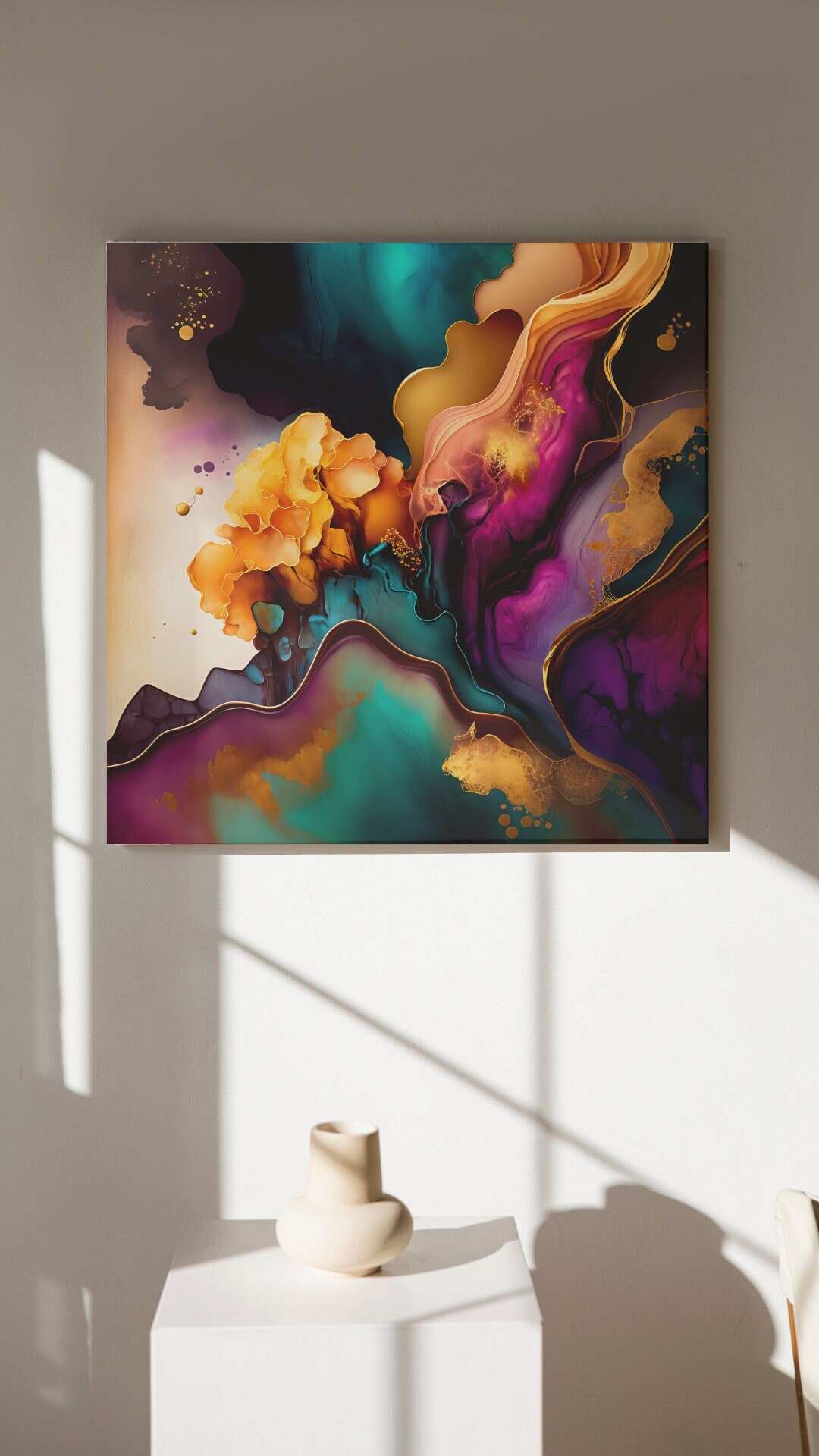 Color Explosion Abstract Art Canvas, Rich Color Palette, Colorful ...