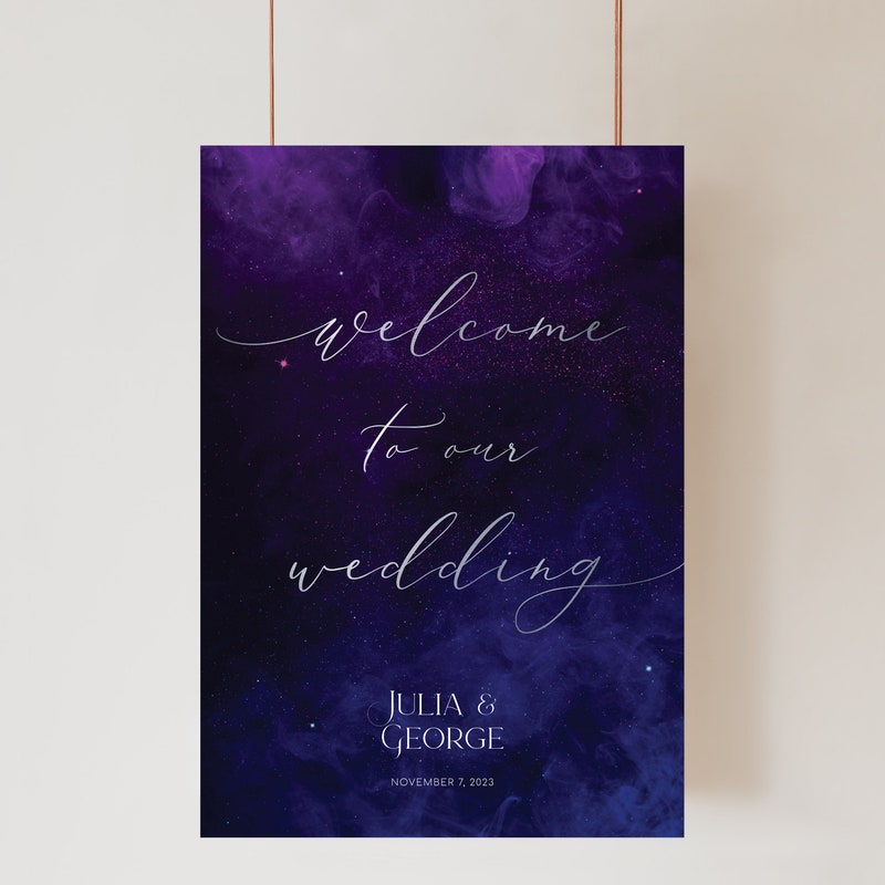 Purple Wedding Sign - Etsy