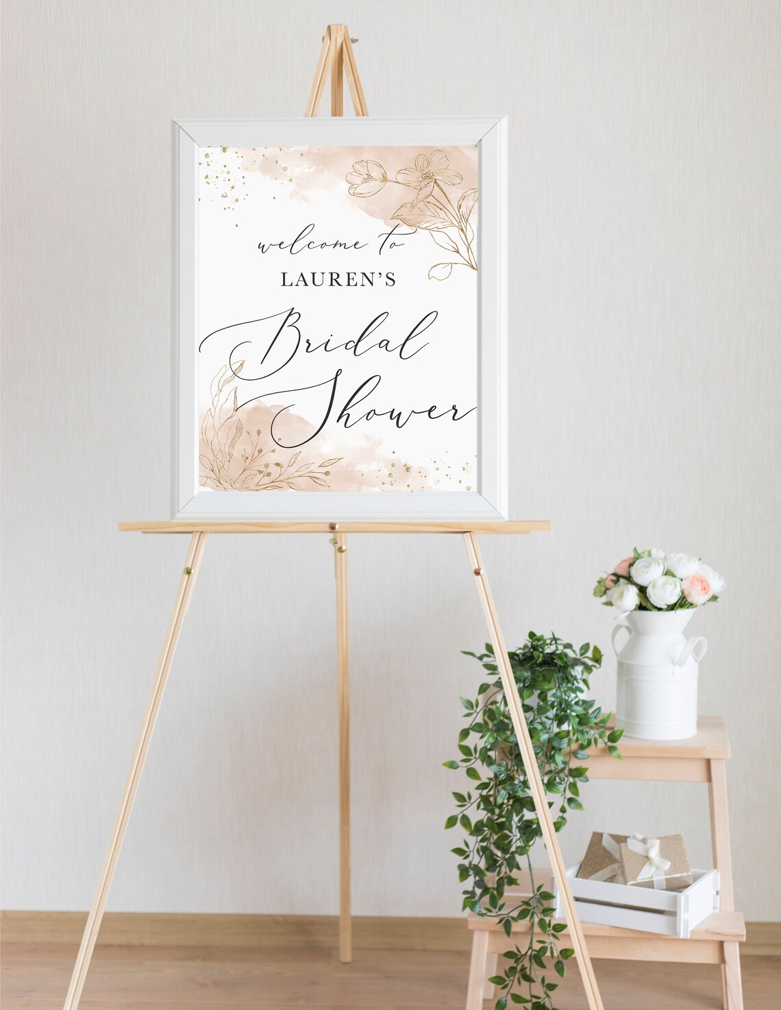 Blush Welcome Sign Blush & Rose Gold Bridal Shower Elegant - Etsy