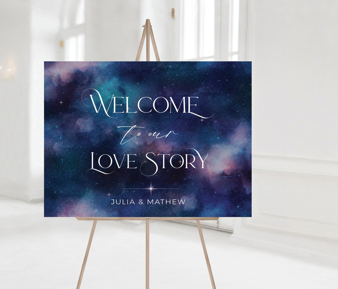 Cosmic Welcome Sign Zodiac Astronomy Sign Galactic Welcome - Etsy