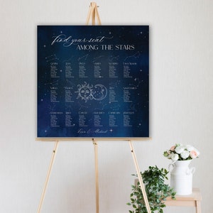 Celestial Zodiac Seating Plan, Sun and Moon, Sol & Luna, Wedding ...