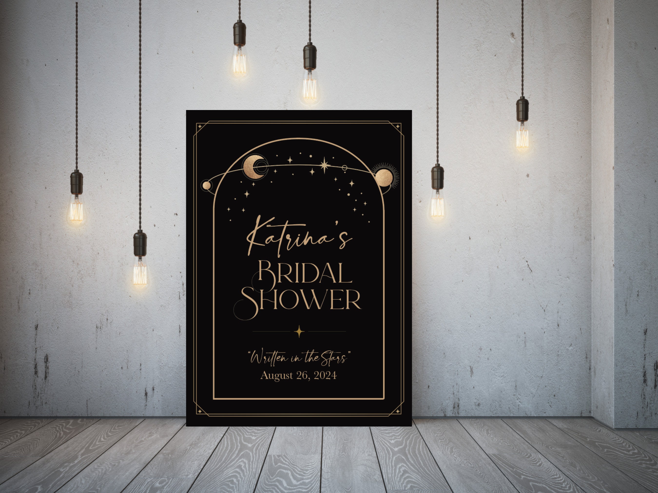 Celestial Bridal Shower Welcome Sign, Moon and Stars, Bridal Shower ...